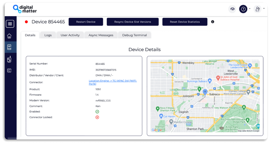 Digital Matter Device Management | OTA GPS Device Management